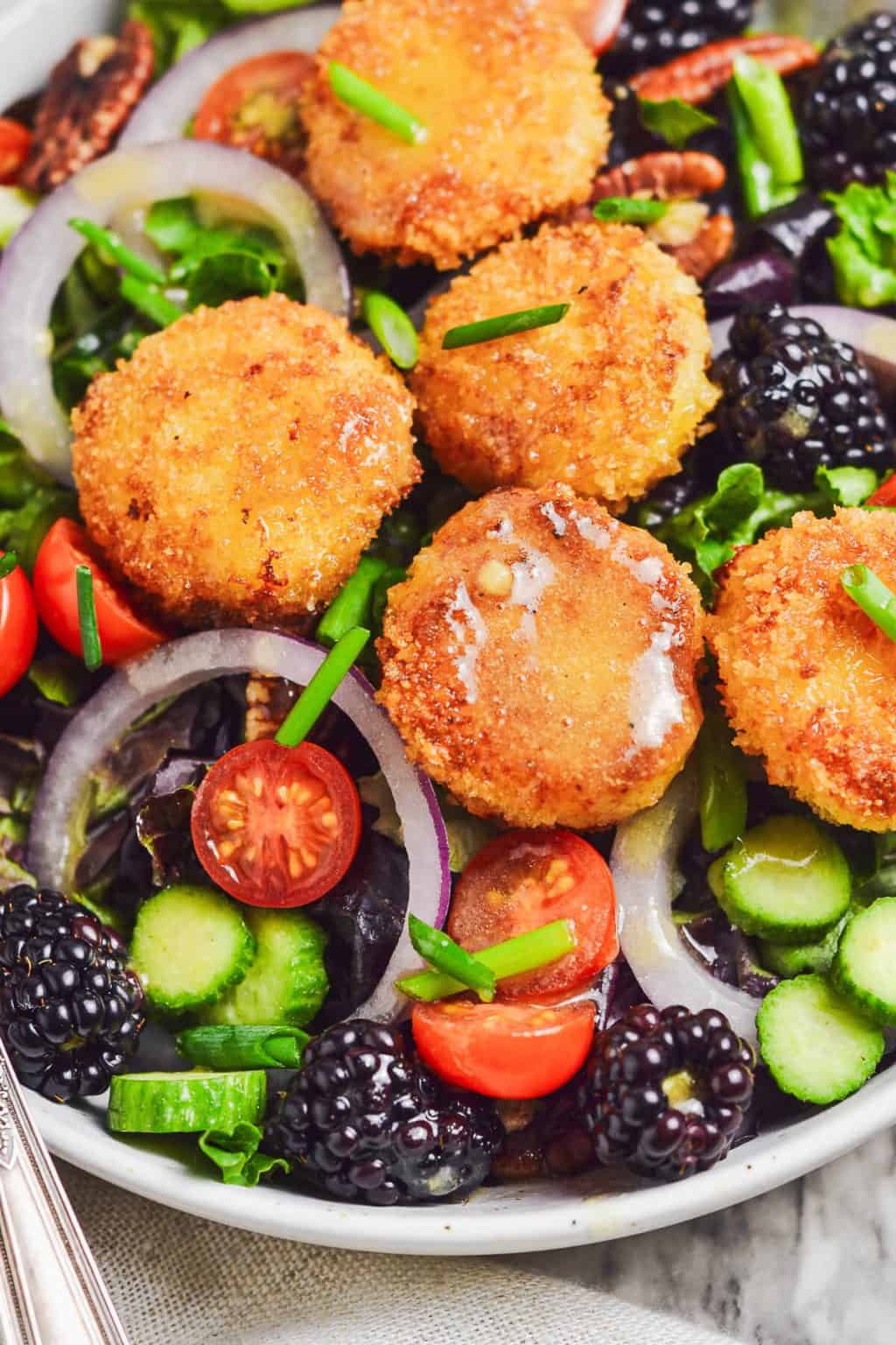Crispy Goat Cheese Salad - Art From My Table